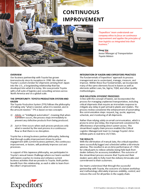 Toyota Continuous Improvement